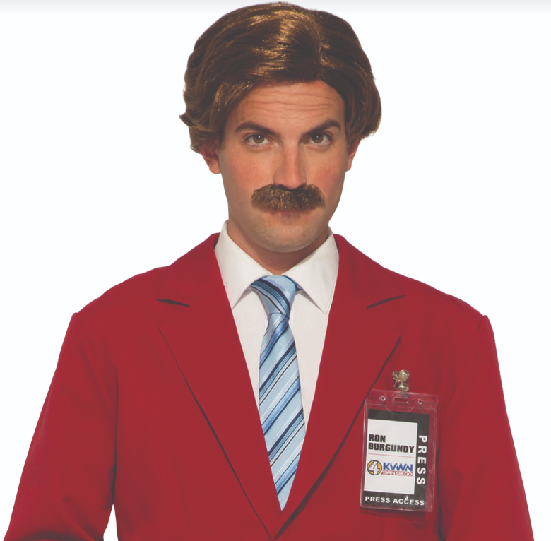 Ron Burgundy Wig and Moustache – Teatrocentro PR